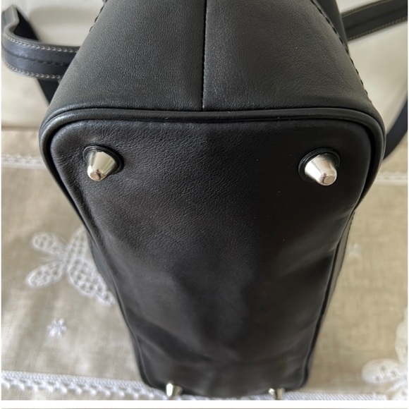 Coach | Bags | Coach Hamilton Black Leather Satchel Bag | Poshmark